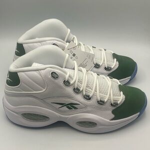 Reebok | Shoes | Reebok Question Mid Green Toe Men Shoes | Poshmark